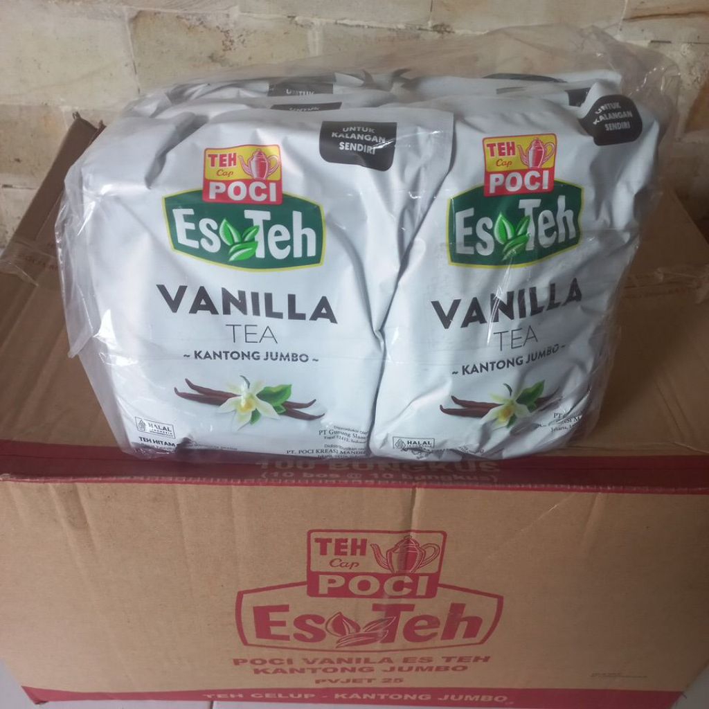 Jual TEH POCI VANILLA CELUP JUMBO 1 BOS Isi 10 bungkus,100% asli ...