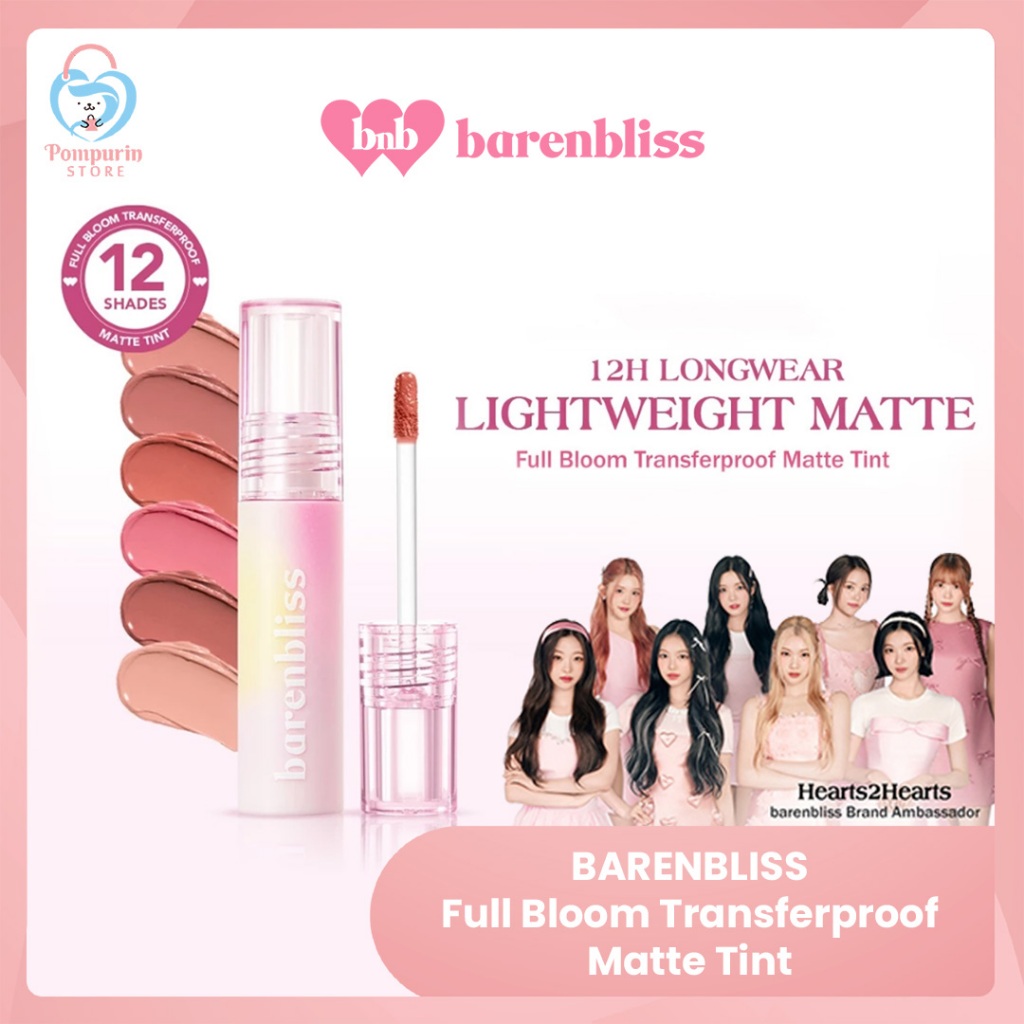 Jual BNB Barenbliss Full Bloom Transferproof Matte Tint - Lip Tint ...