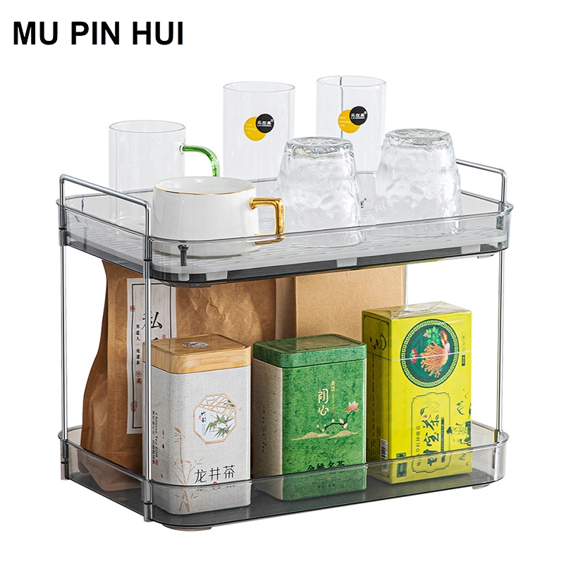 Jual MU PIN HUl Transparent kitchen rack layered multifunctional ...