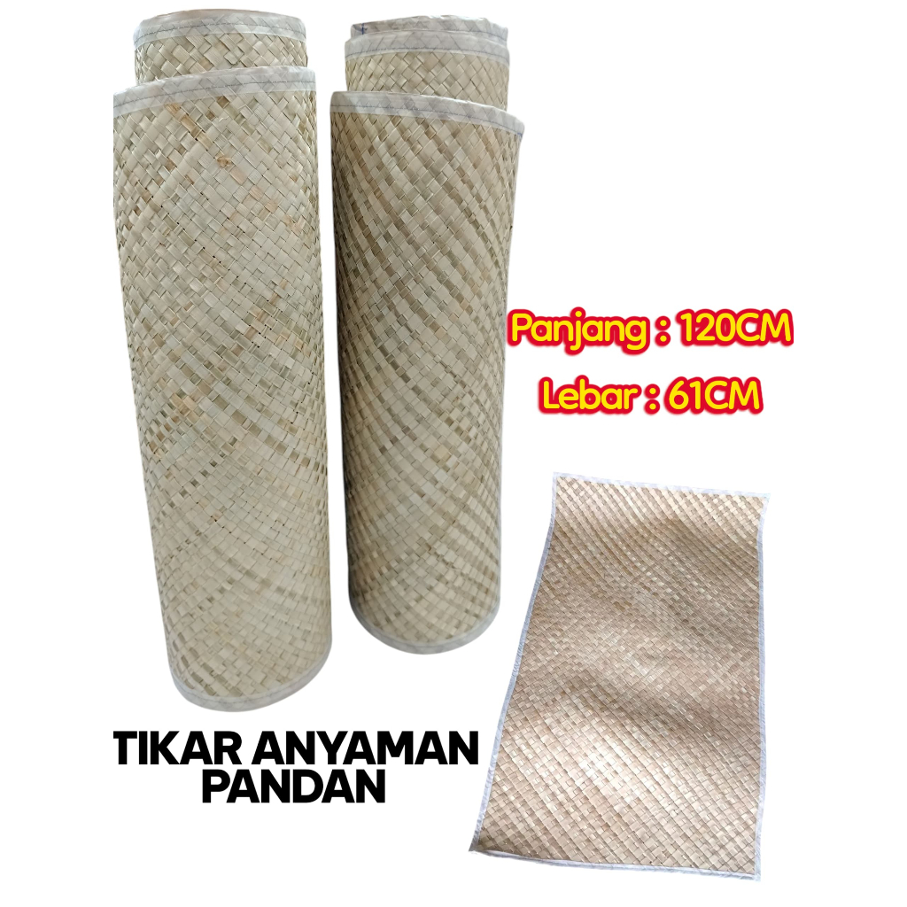 Jual (TERMURAH)Tikar Pandan Anyaman 120x61cm Jahit Samping / Tikar ...