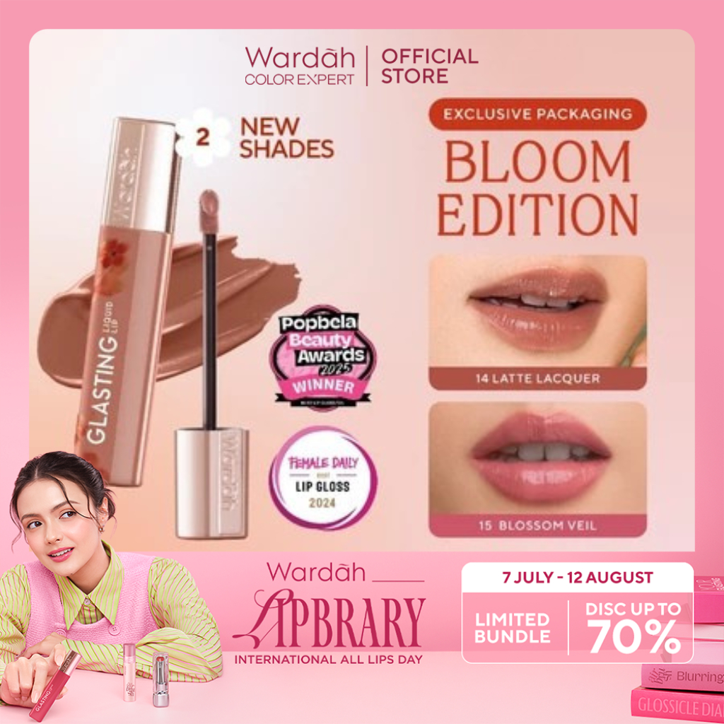 Jual NEW SHADES! WARDAH Glasting Liquid Lip & Matte Lip Cream - Bloom ...