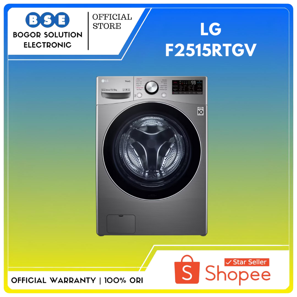 Jual MESIN CUCI WASH AND DRY 100% KERING - LG F2515RTGV DRYER LG 15 KG ...