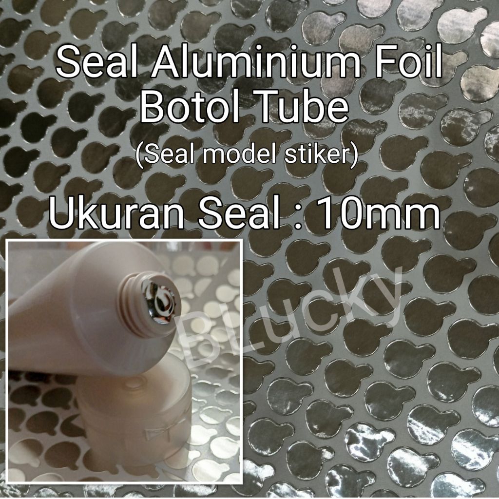 Jual 100pcs Seal Botol Tube 10mm - Seal Model Sticker - Seal Alumunium ...