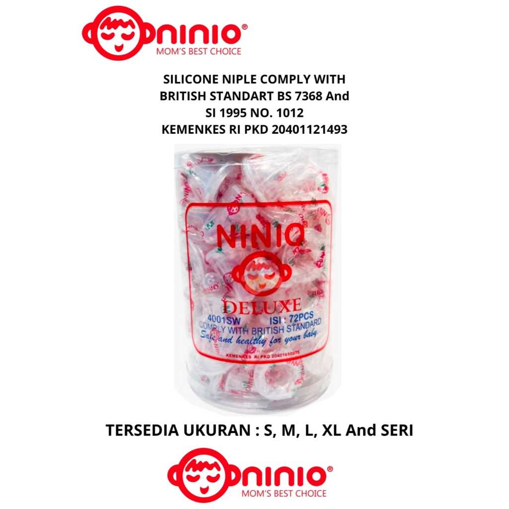 Jual Ninio Sillicone Nipple Slim Neck Karet BPA Free / Dot Botol Bayi ...