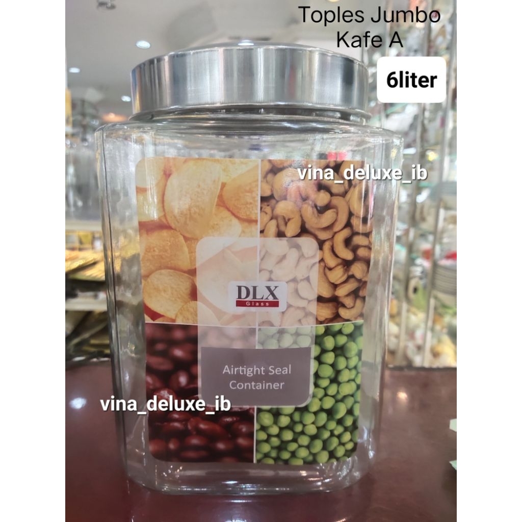 Jual Toples Jumbo Kaca DLX / Toples Kerupuk DLX (Kafe A, Kafe B, Kamma3 ...