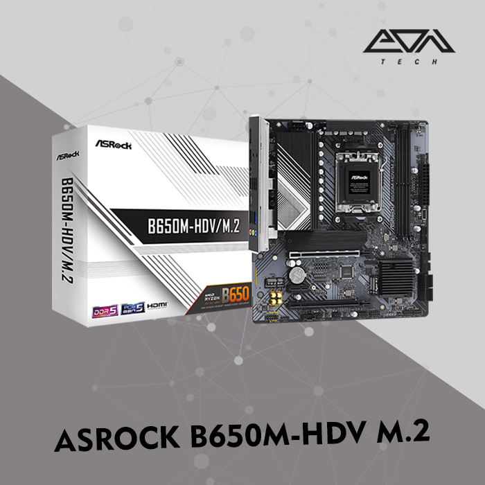 Jual Asrock B650M-HDV M.2 MOTHERBOARD AMD Socket AM5 Ryzen 7000 DDR5 ...