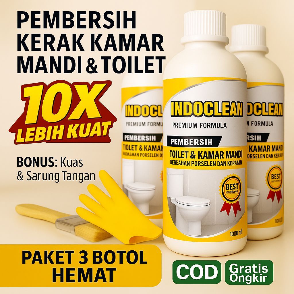 Jual Bundling3 pcs 1000ml Pembersih Kerak Kamar Mandi & Toilet Wc ...