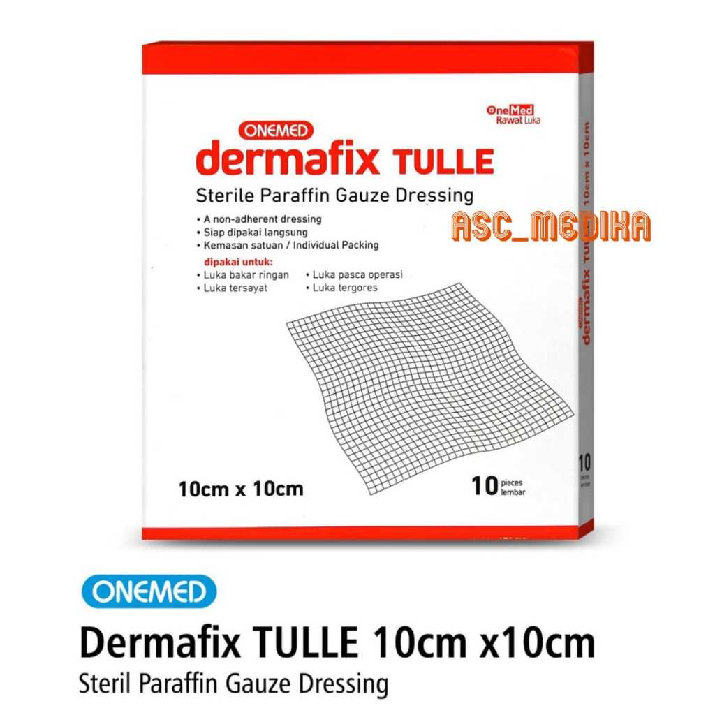 Jual Dermafix Tulle 10cm x 10cm Onemed / Sterile Paraffin Gauze ...