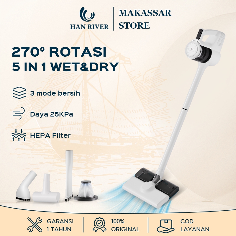 Jual HAN RIVER Vacuum Cleaner 25000Pa Hisap Dan Pel Multifungsi 5 In 1 ...