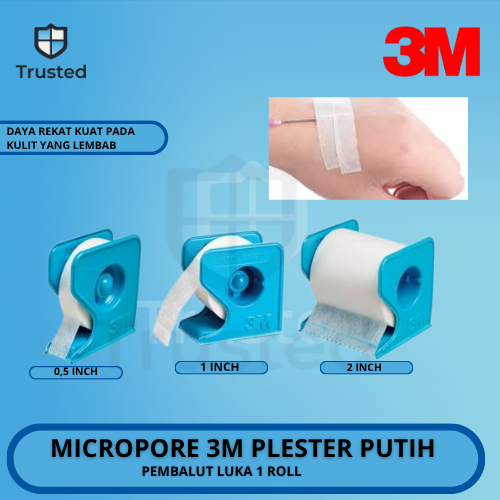 Jual Micropore M3 Plester Putih Pembalut Luka 1 Roll | Shopee Indonesia