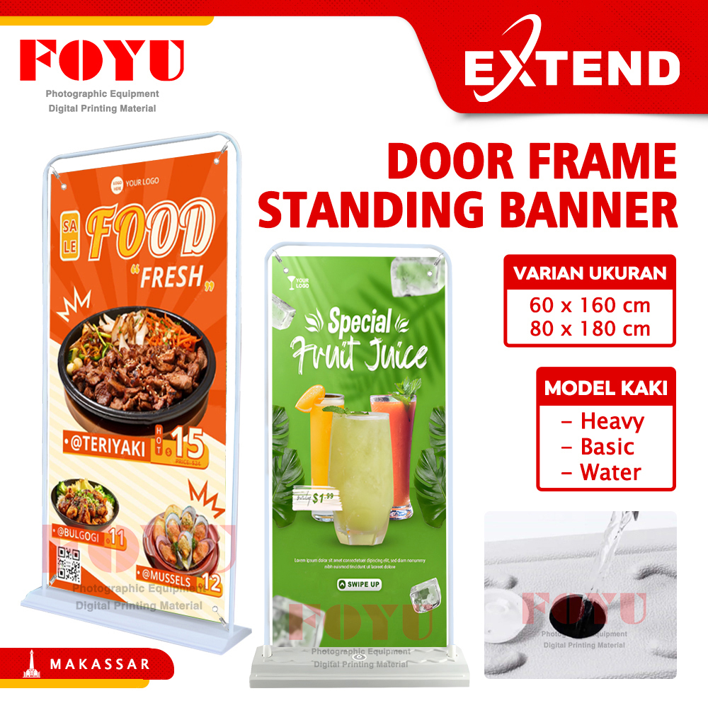 Jual Extend Tripod Stand Display Banner Poster Menu Door Frame 60x160cm ...