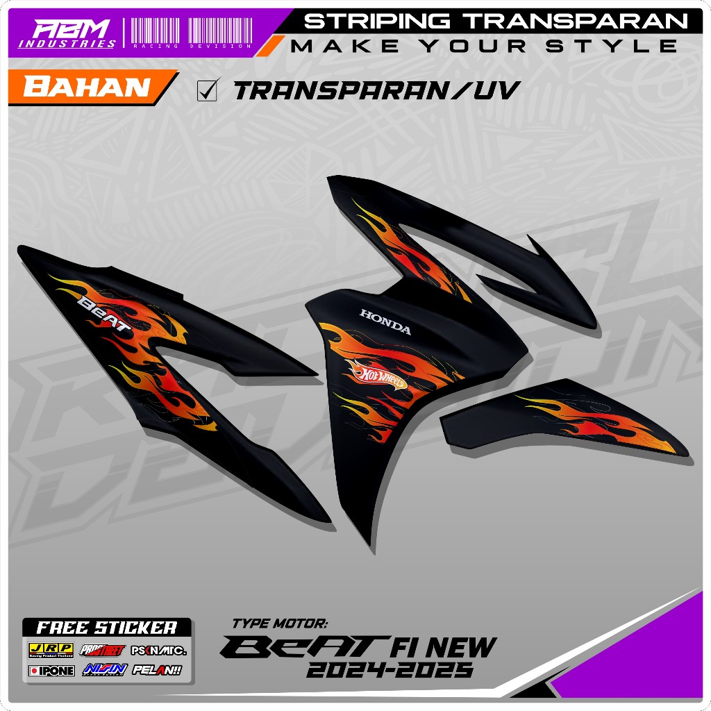 Jual Sticker Striping Transparan BEAT NEW 2024-2025 Sticker Variasi ...