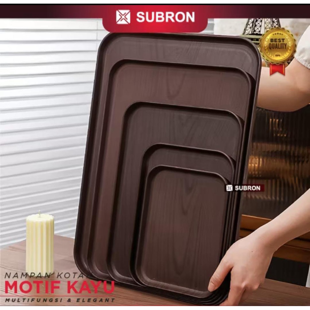 Jual Nampan Baki Tray Plastik PP / Alas Wadah Kotak Saji Makanan ...