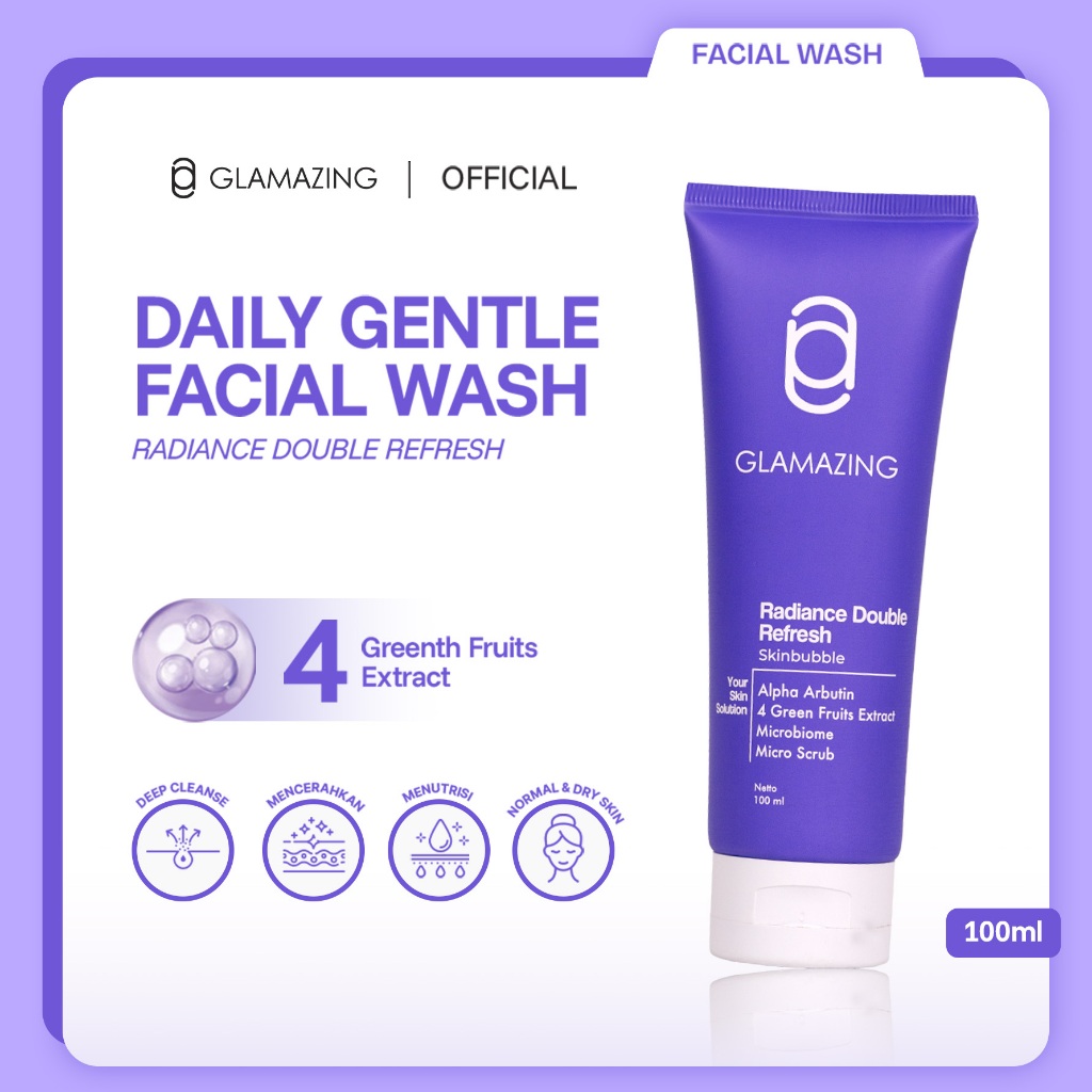 Jual GLAMAZING Radiance Double Refresh SkinBubble 100ml – Facial Wash ...