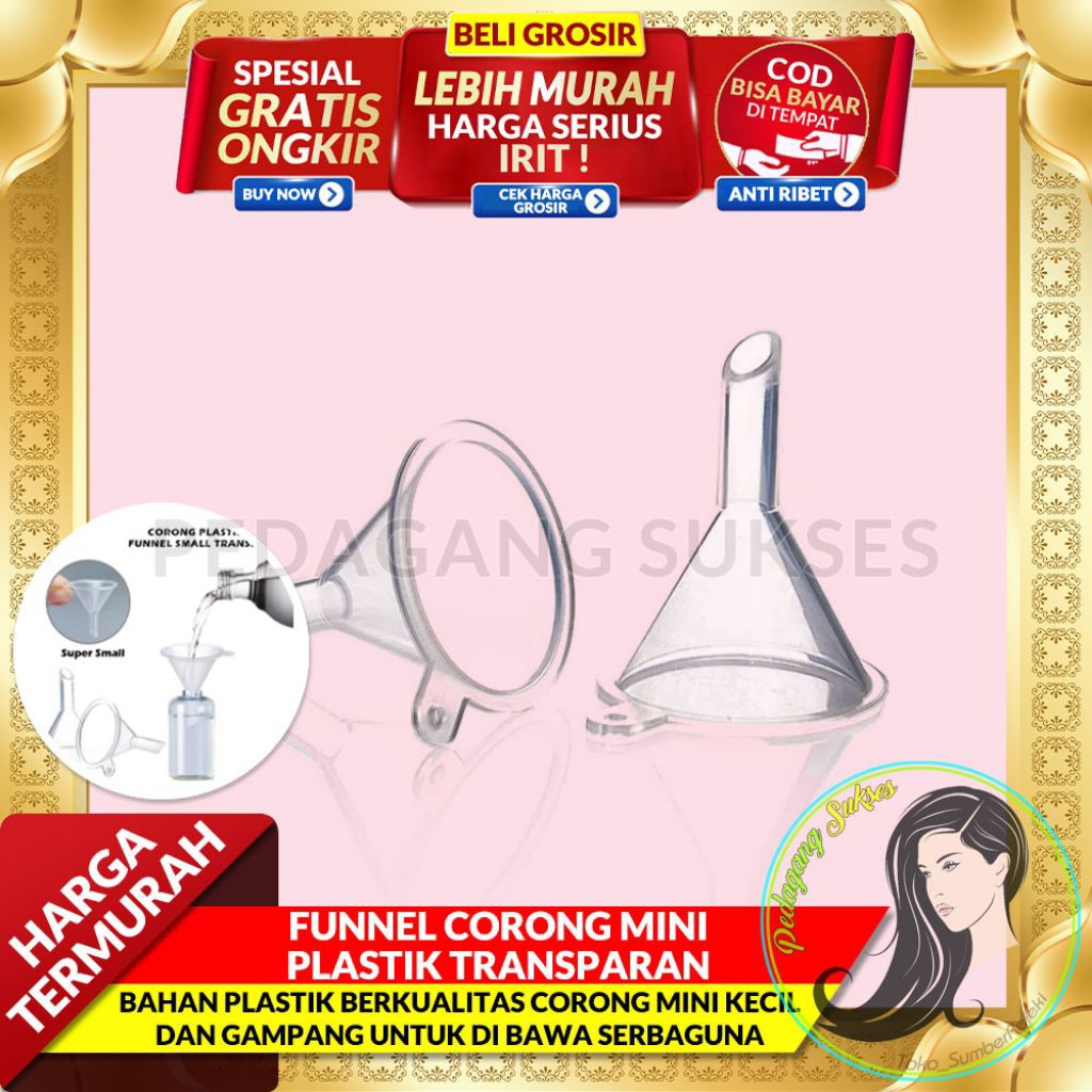 Jual PASTI MURAH FUNNEL CORONG MINI PLASTIK Transparan Corong Parfum ...