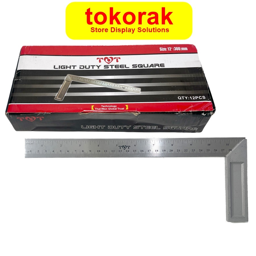 Jual SIKU METER 12" SIKU TUKANG 30 CM 30CM TOT PENGGARIS SIKU TEBAL 12 ...