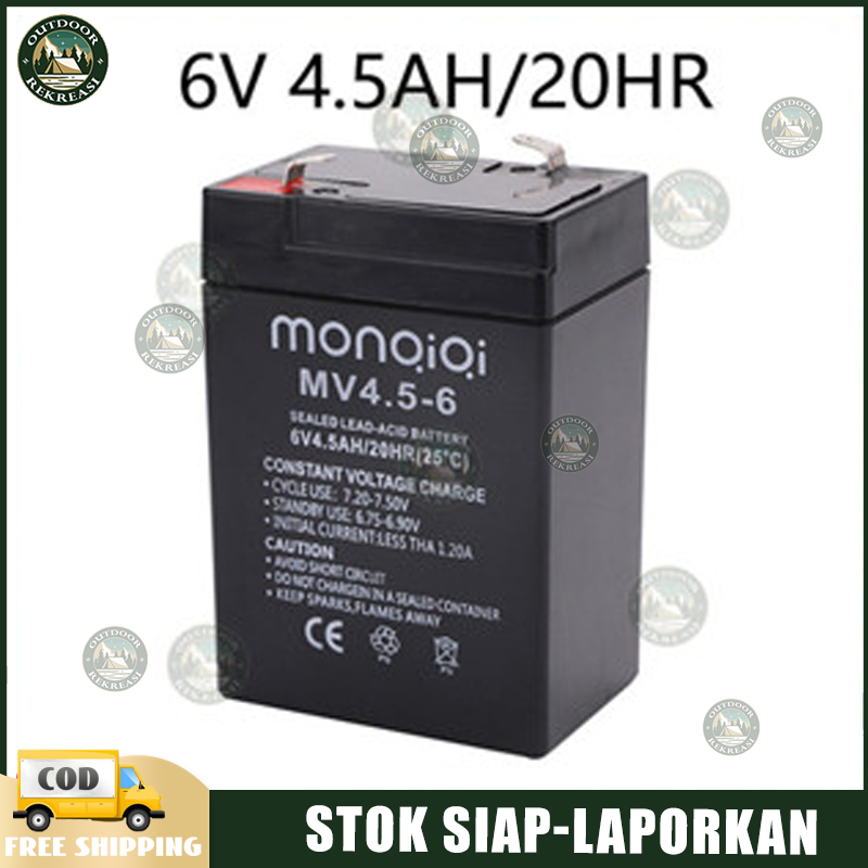 Jual 【COD】Baterai UPS 6V 4,5Ah 20 jam Baterai Isi Ulang Baterai Asam ...