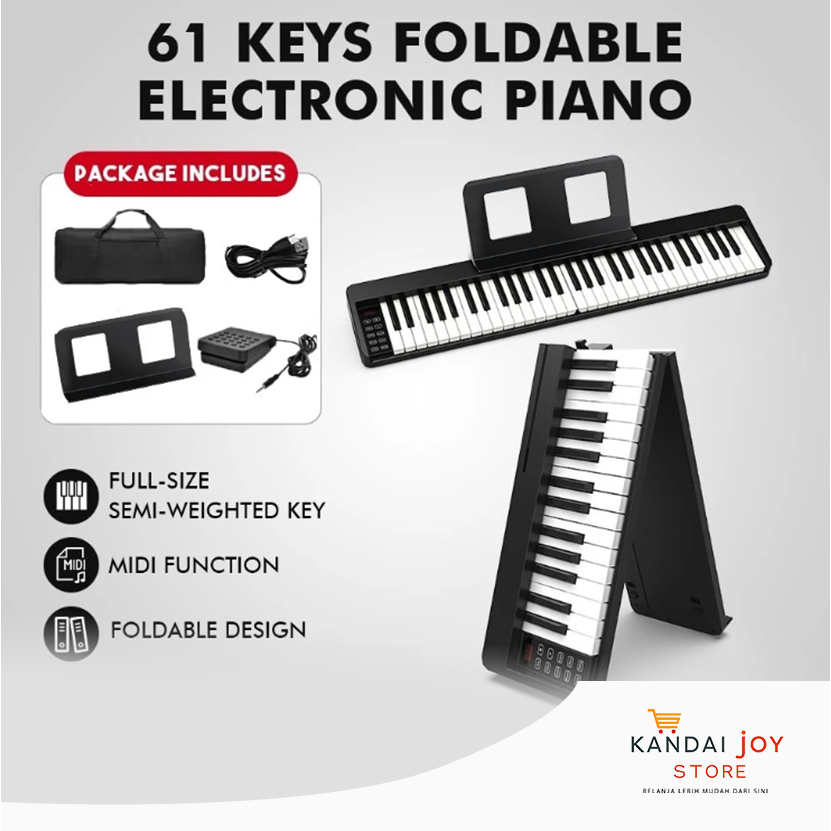 Jual RIXTON Foldable 61 Keys Keyboard Folding | Piano Lipat | Shopee ...