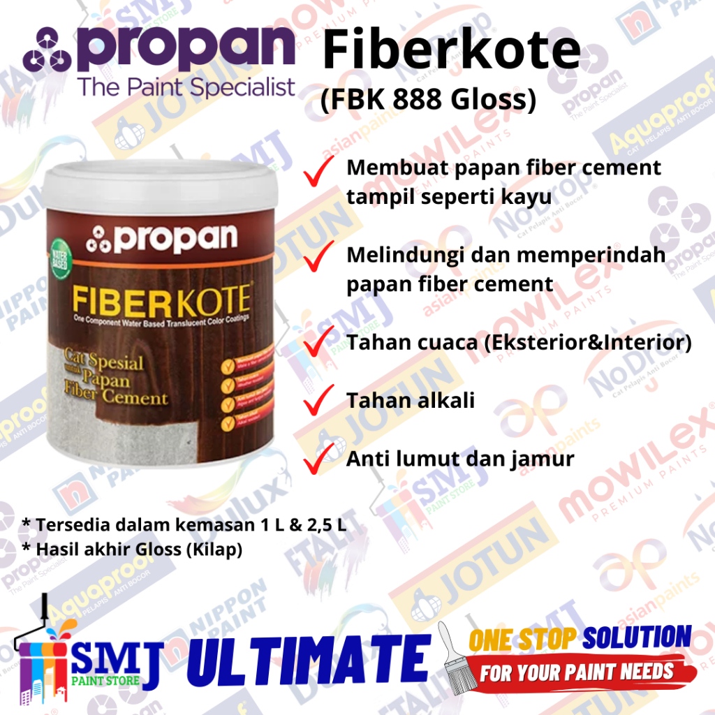 Jual Cat Listplank GRC Conwood PROPAN FIBERKOTE FBK 888 GLOSS 2,5L ...