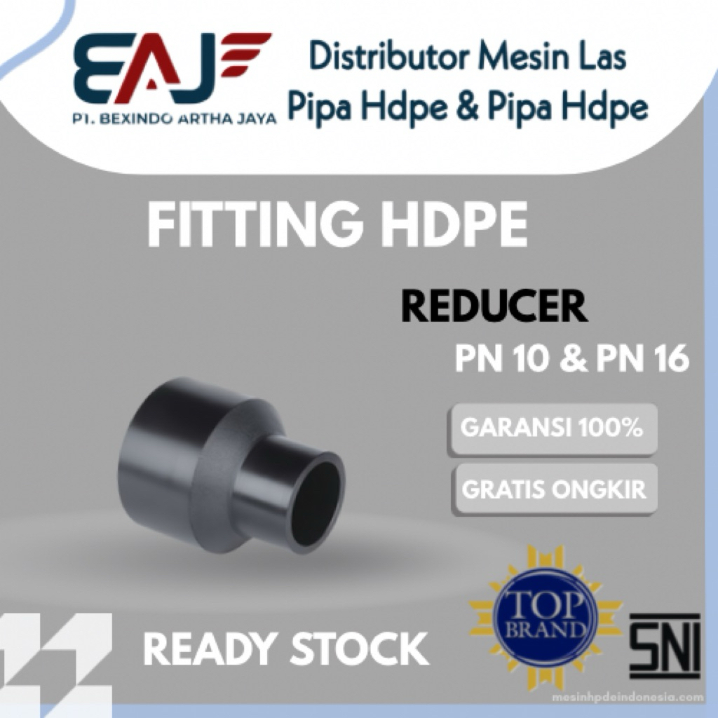 Jual Reducer Pipa Hdpe Ukuran 200 x 160 mm PN 10 dan PN 16 | Reducer ...
