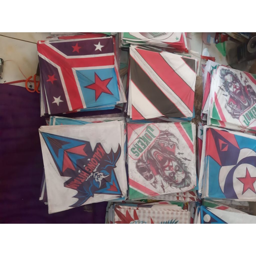 Jual 100 Pcs Layangan KERTAS SABLON Jabrug UK-+50 Termurah | Shopee ...