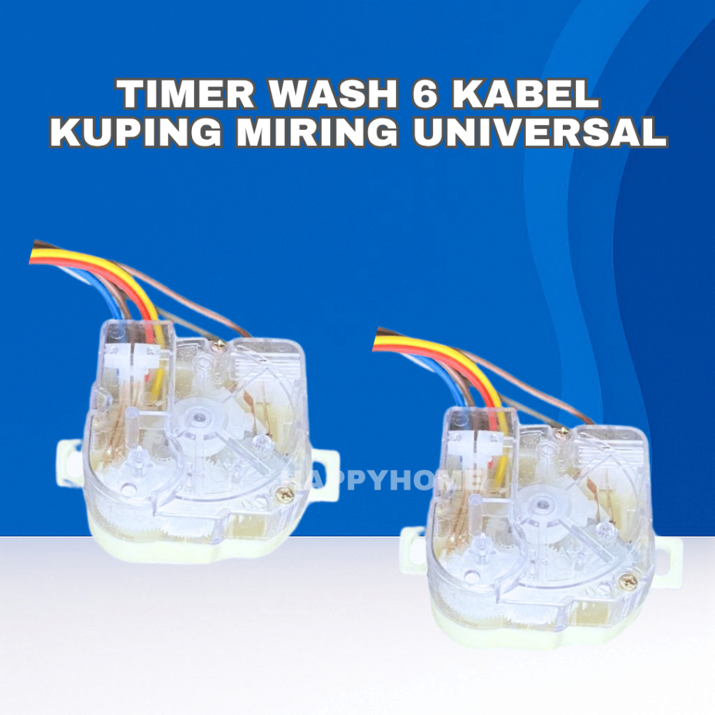Jual TIMER WASH MESIN CUCI 6 KABEL MIRING / TIMER TOSHIBA 6 KUPING ...
