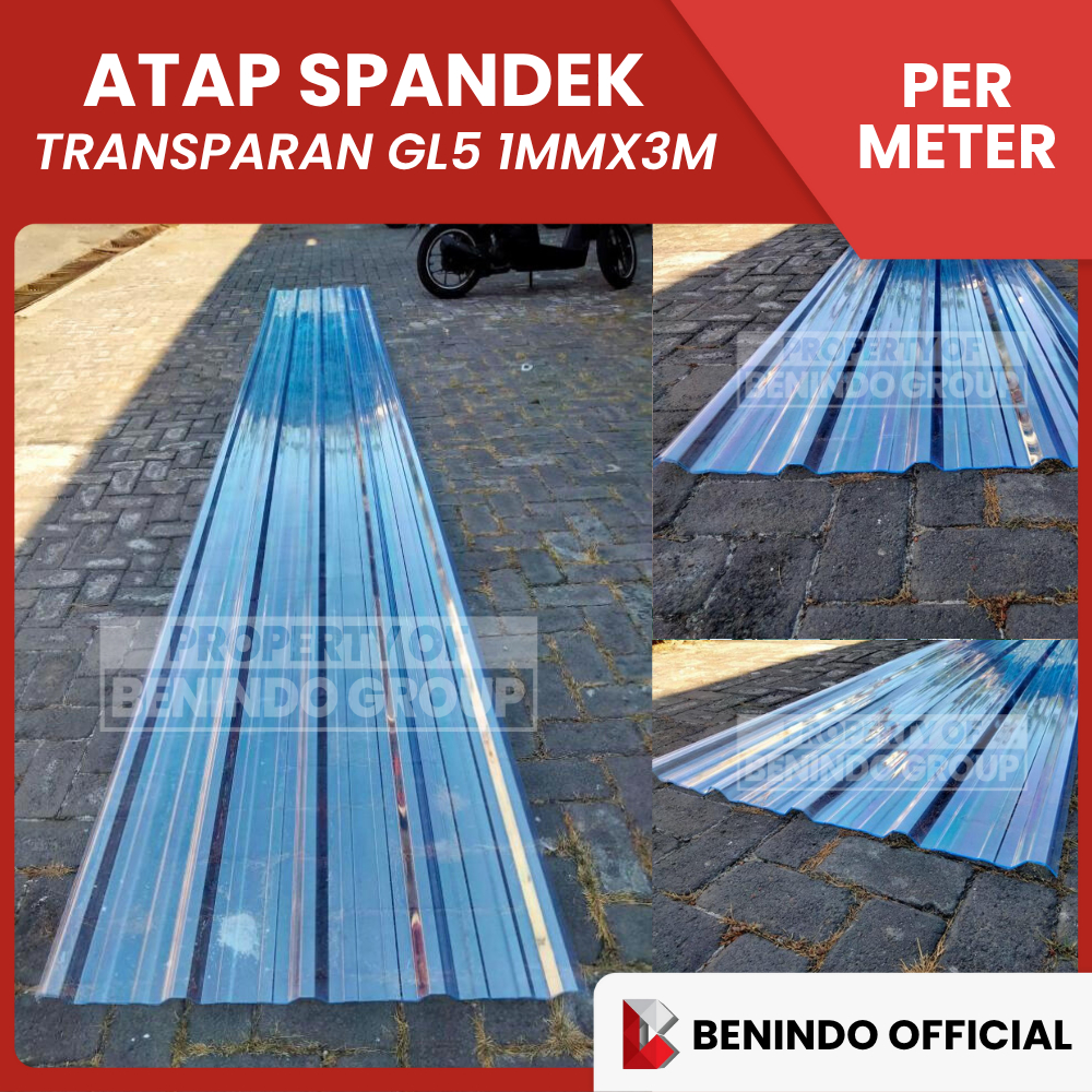 Jual ATAP SPANDEK TRANSPARAN / BENING GL5 PREMIUM - 1MM x 3 METER ...