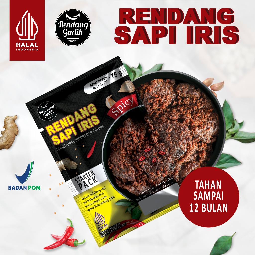 Jual Rendang Gadih - STARTER PACK Rendang Sapi Iris 75 g | Shopee Indonesia