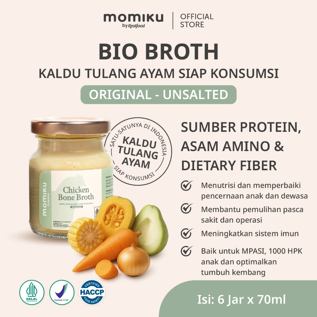 Jual Realfood Momiku Bio Broth I Chicken Bone Broth Unsalted I BB ...