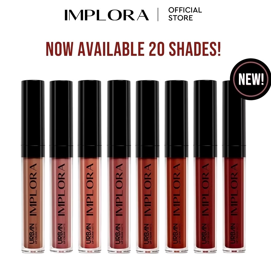 Jual IMPLORA Urban Lip Cream Matte 20 Warna / Lipstick Implora | Shopee ...