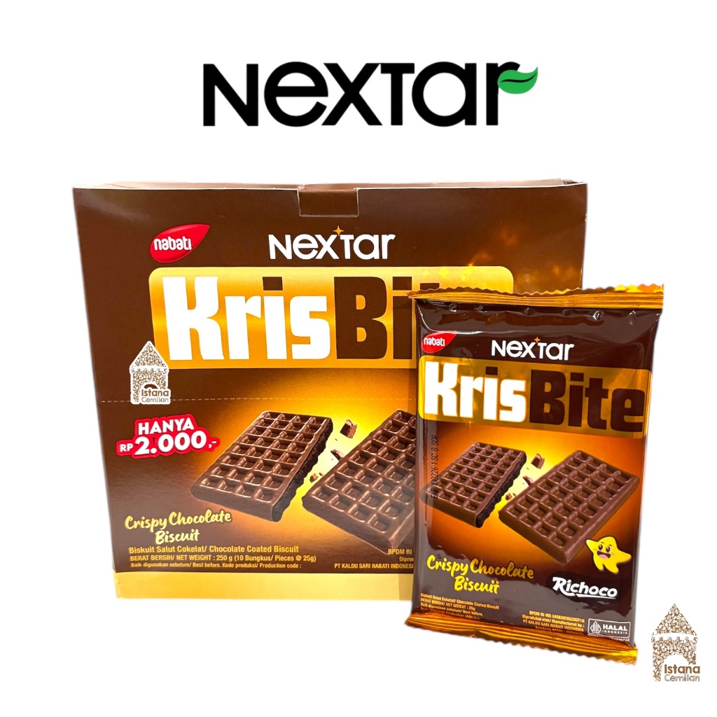 Jual Nextar Kris Bite Crispy Chocolate Biscuit PACK (isi 10 pcs ...
