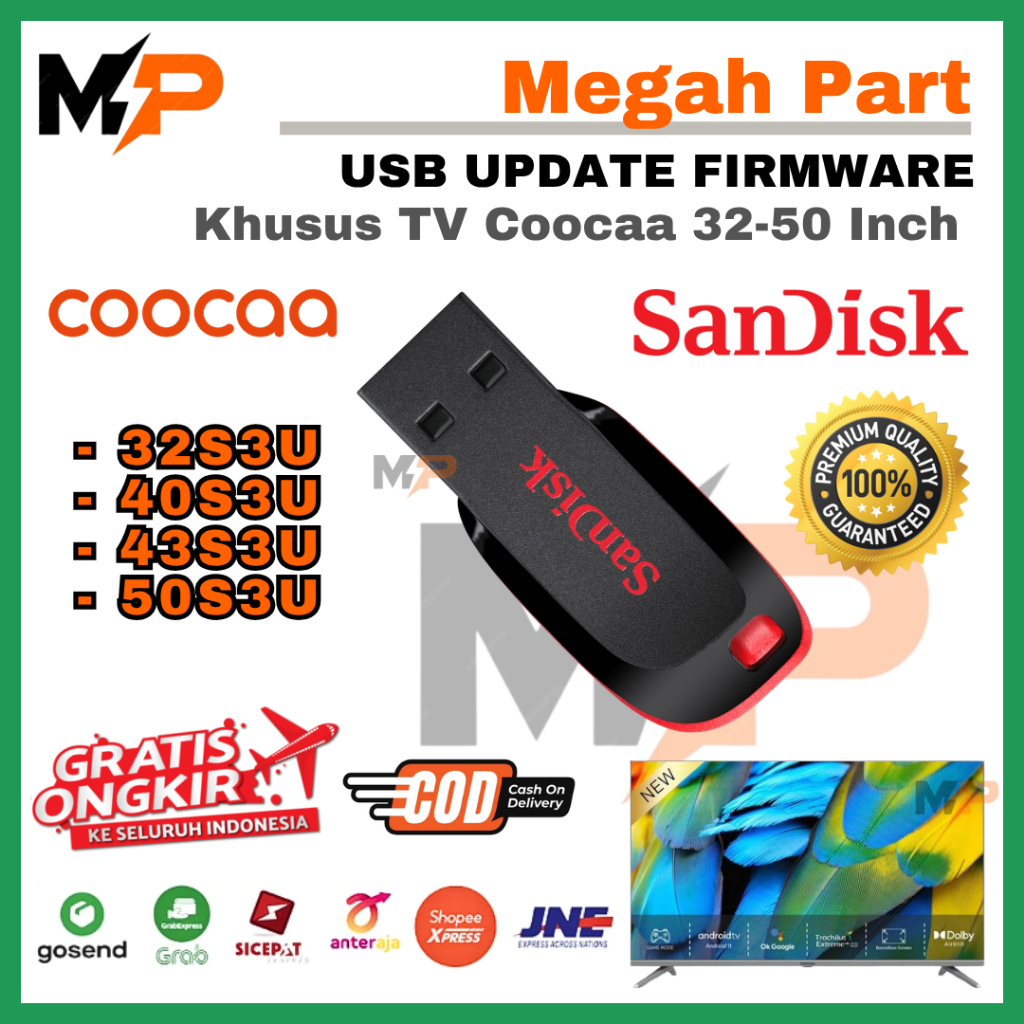 Jual USB Update Firmware TV COOCAA 32S3U 40S3U 43S3U 50S3U - Flashdisk ...
