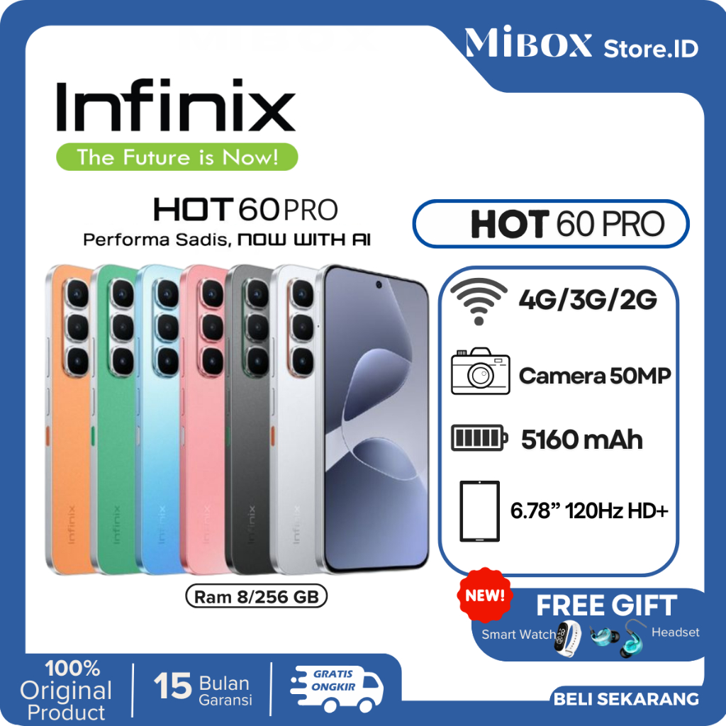 Jual Infinix Hot 60 PRO 8/256 GB,Gorilla Glass 7i,AMOLED, 144Hz ...