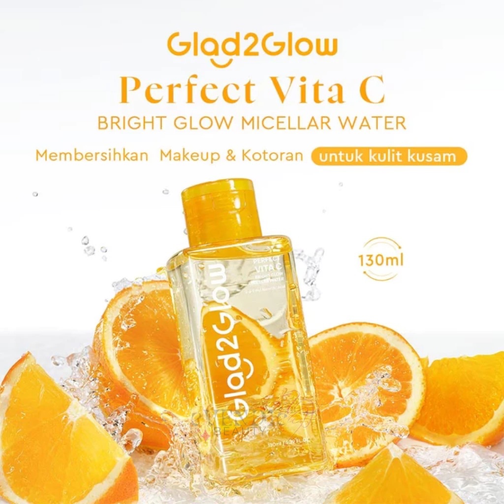 Jual GLAD2GLOW - Perfect Vita C Bright Glow Micellar Water 130ml 300ml ...