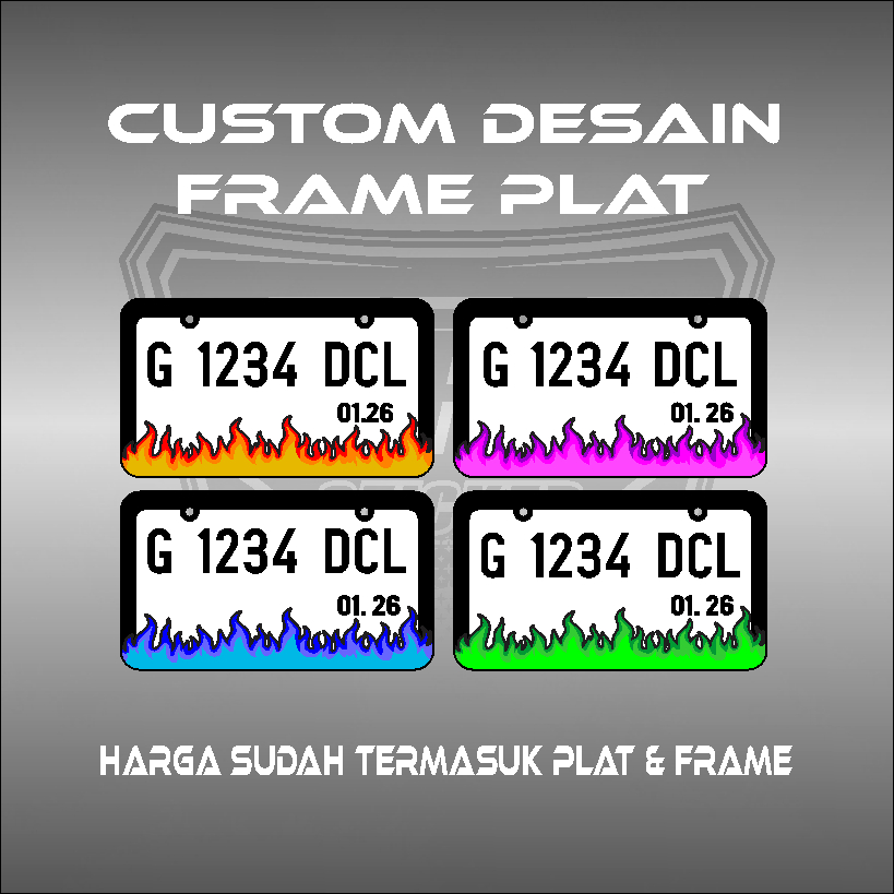 Jual TERBARU CUSTOM PLAT MOTOR MODEL API VIRAL PNP disemua motor ( Plat ...