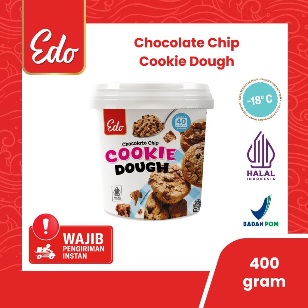 Jual Edo Cookie Dough Chocolate Chip | Shopee Indonesia