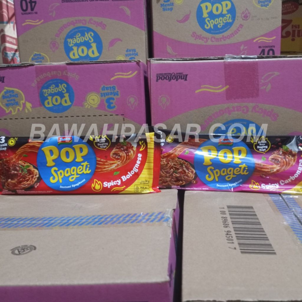 Jual pop spageti spicy carbonara bolognese indomie pop | Shopee Indonesia