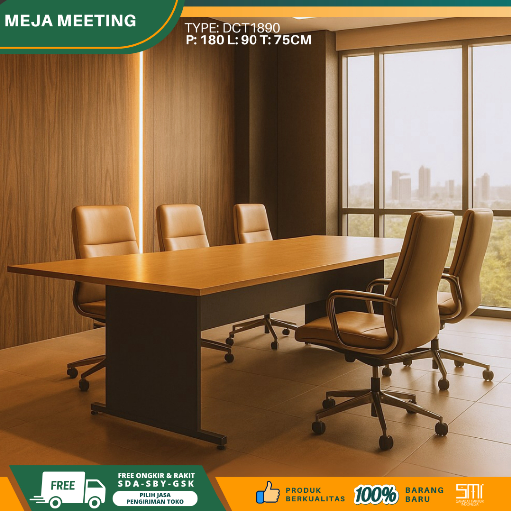 Jual Meja Rapat DCT 1890 / Meja Meeting Meja Pertemuan Meja Kantor Meja ...