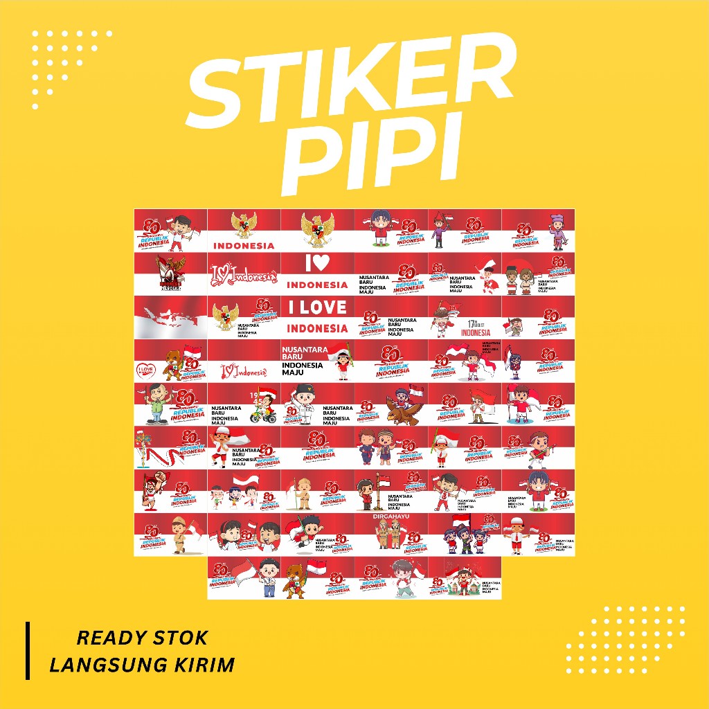 Jual STIKER PIPI ILOVE INDONESIA MURAHH 10K ISI 100PCS | Shopee Indonesia