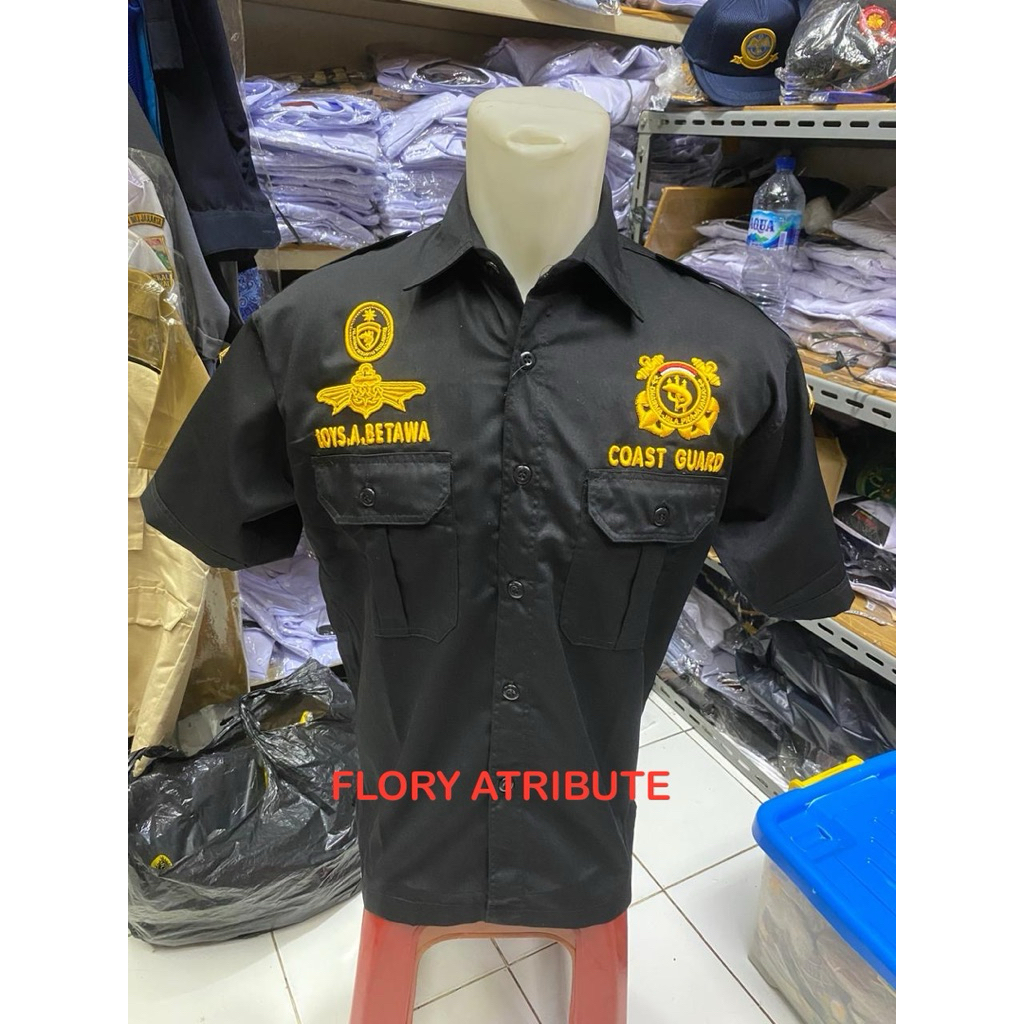 Jual SERAGAM COAST GUARD BORDIRAN LANSUNG TIMBUL BAHAN AMERICAN DRILL ...