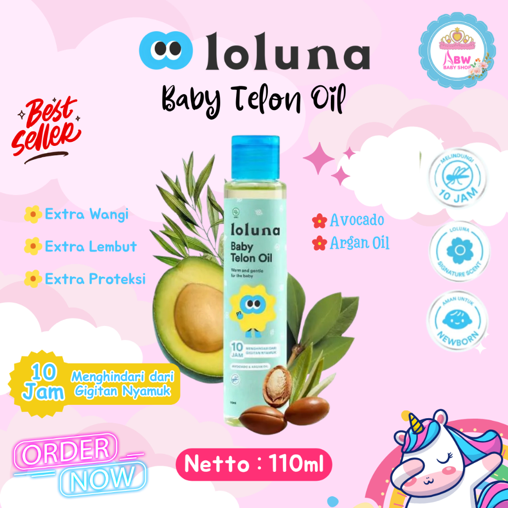 Jual Loluna Baby Minyak Telon Extra / Telon Oil Anti Nyamuk 10 Jam ...