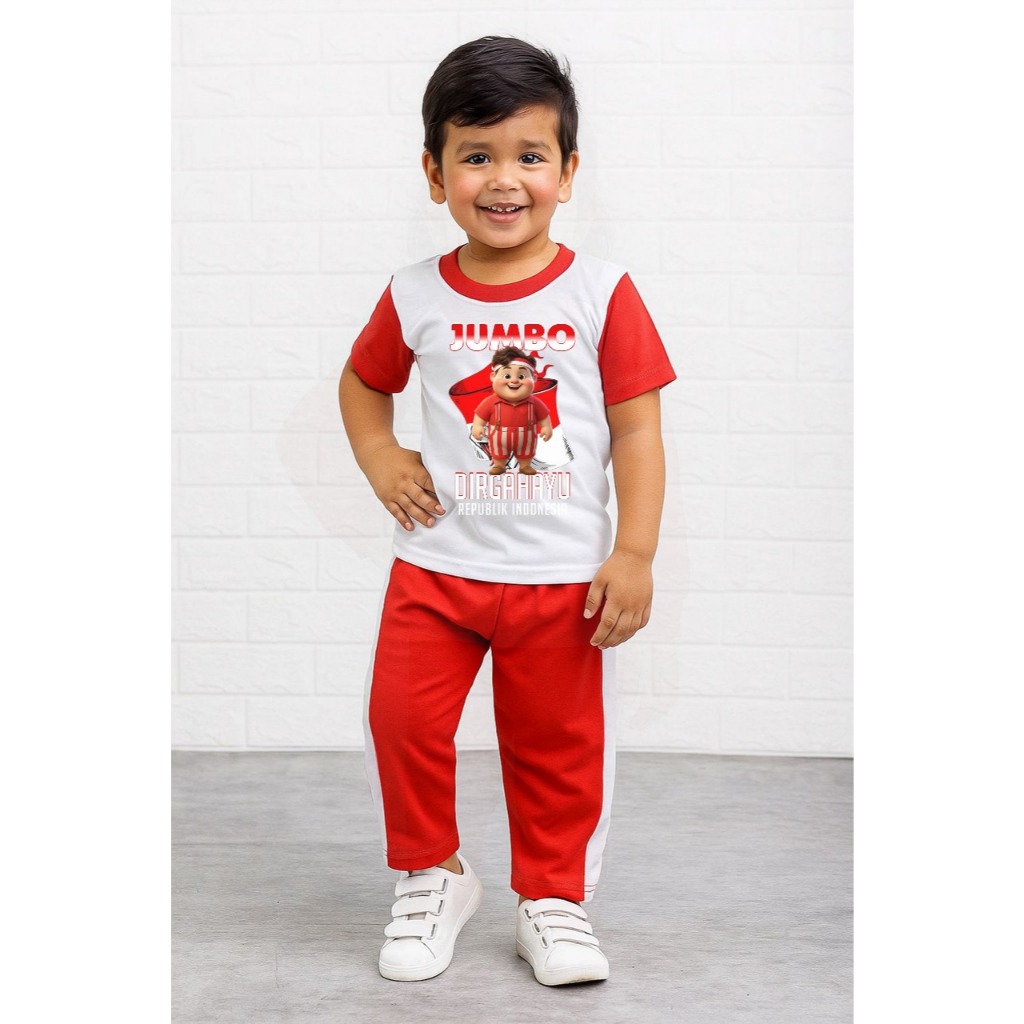 Jual TREND MODEL Set Baju Kemerdekaan HUT RI 17 Agustus Kaos dan Celana Merah Putih Setelan Anak ...
