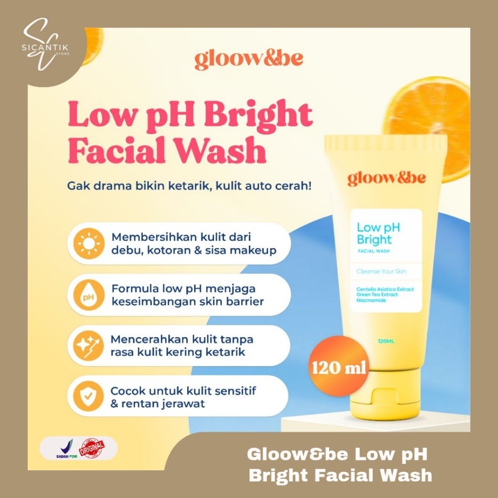 Jual GLOOW&BE LOW pH BRIGHT FACIAL WASH 120 ML | GLOWBEE SABUN CUCI ...