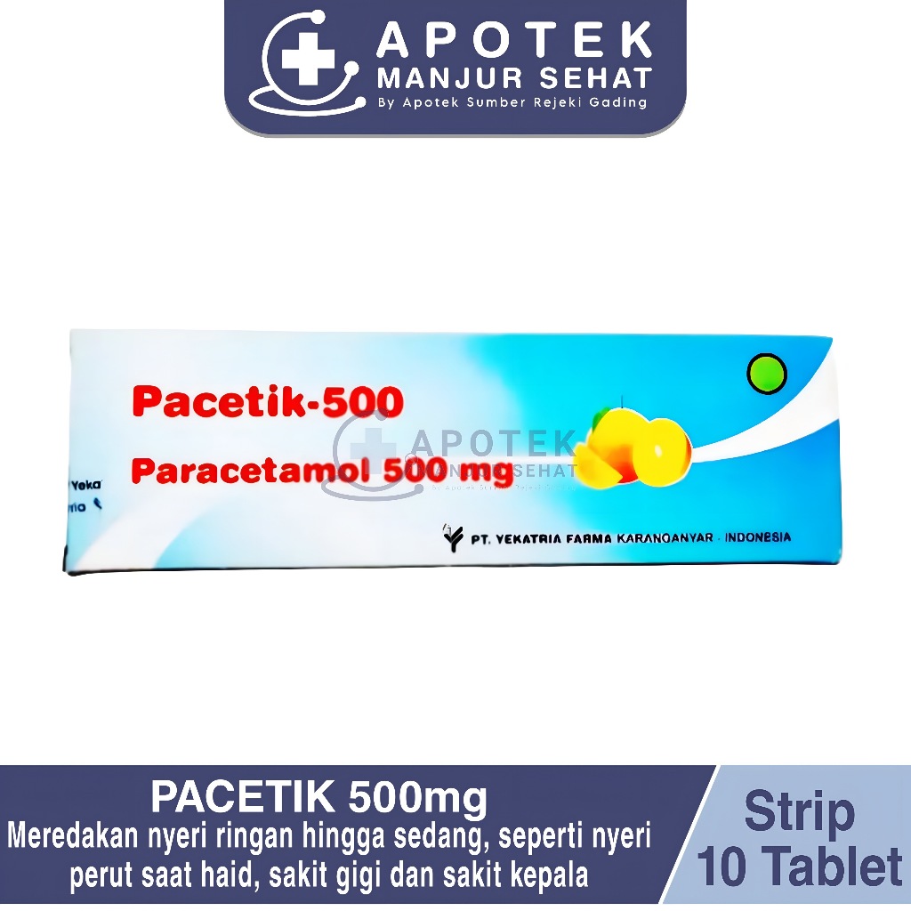 Jual PACETIK PARACETAMOL 500MG (STRIP) | Shopee Indonesia