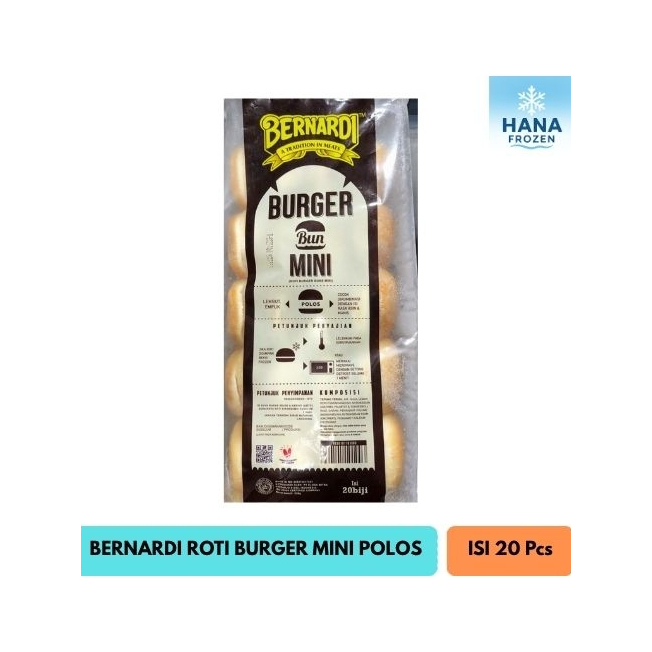 Jual BERNARDI ROTI BURGER BUN MINI POLOS ISI 20 PCS | Shopee Indonesia