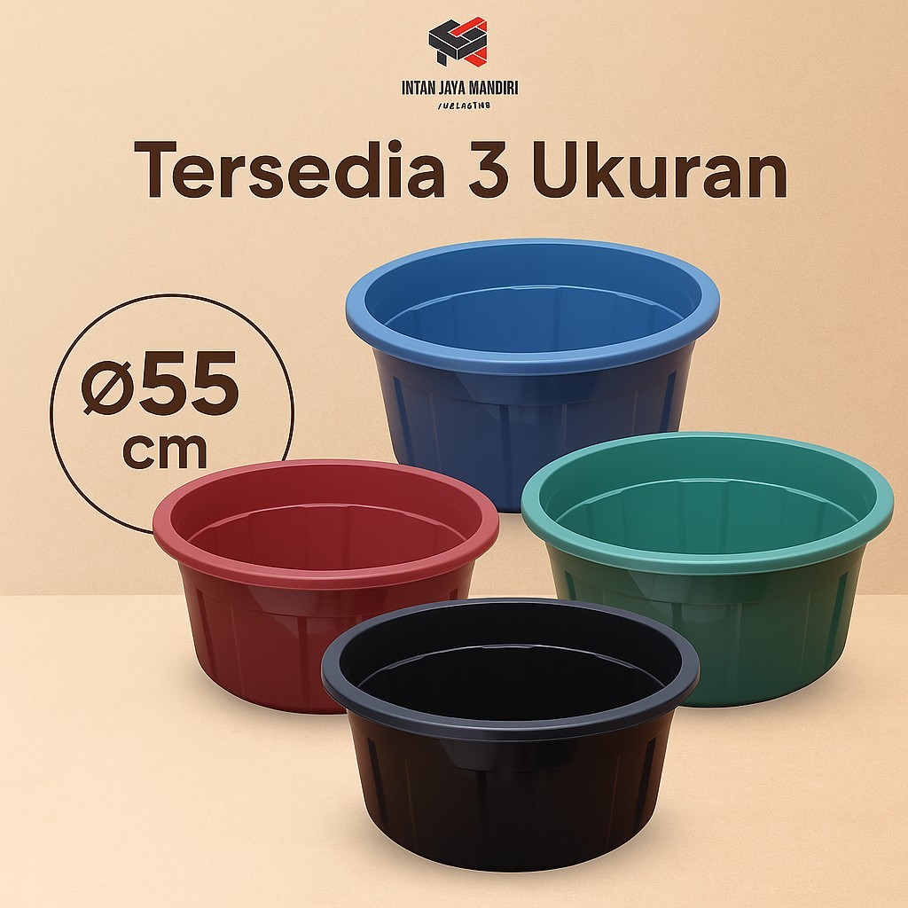 Jual [IJM90] Baskom Plastik Besar Serbaguna Diameter 55 cm - Tersedia ...