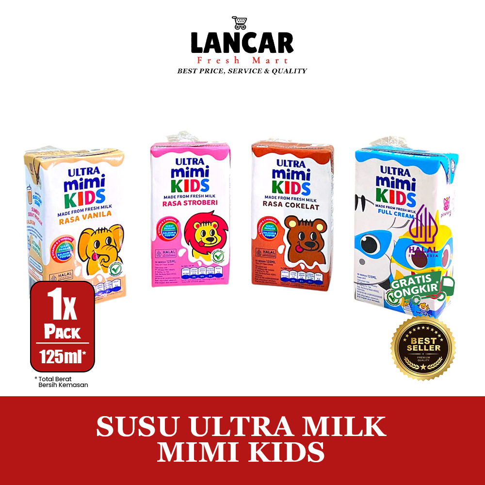 Jual ULTRA SUSU MIMI KIDS 125ML / ULTRA MILK MIMI KIDS 125ML | Shopee ...