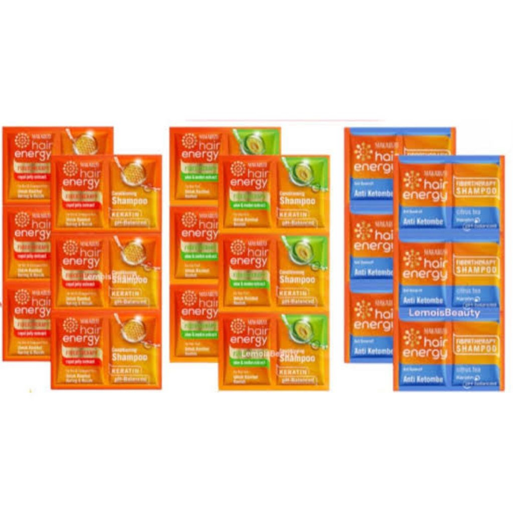 Jual MAKARIZO Hair Energy Conditioning Shampoo Renceng Isi 12 Pcs X9ml ...