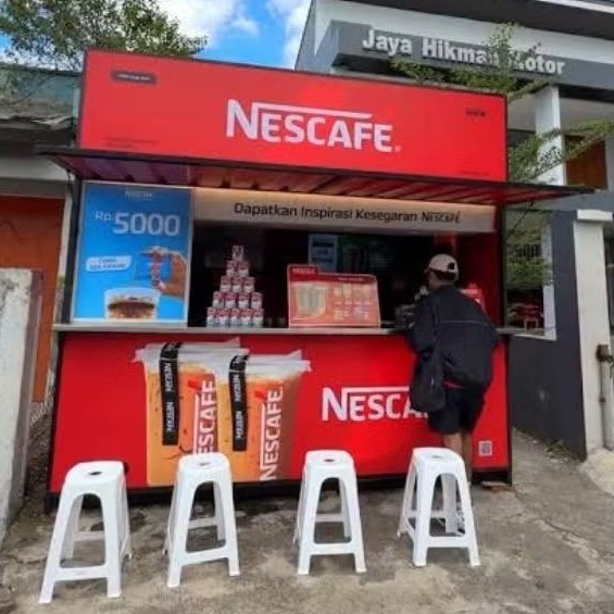 Jual (Gratis Ongkos Kirim) Booth Kontainer Nescafe | Gerobak Nescafe ...