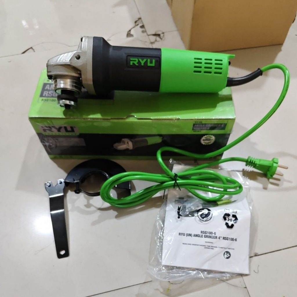 Jual MESIN GERINDA TANGAN RYU RSG 100-3 ANGLE GRINDER RYU RSG100-6 ...
